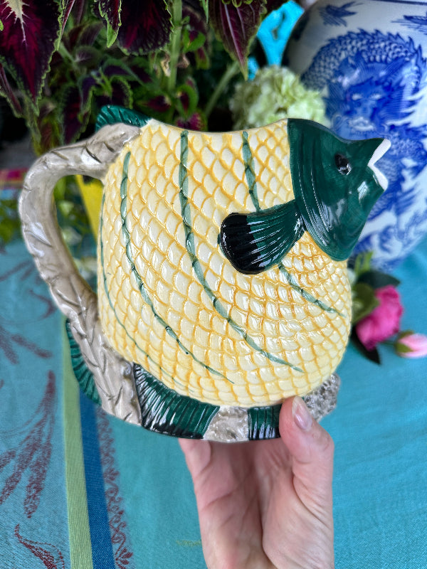 Vintage Fish Pitcher, Hand Painted 1993, Porcelain – The House of Hanbury