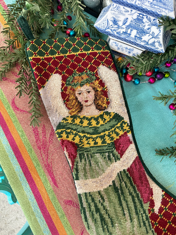 Vintage Needlepoint Stocking, Christmas Angel – The House of Hanbury